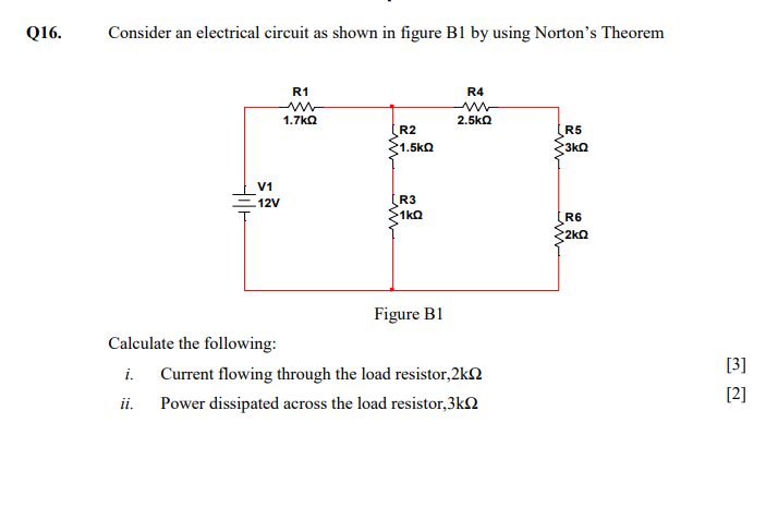 Solved Q16. Consider an electrical circuit as shown in | Chegg.com