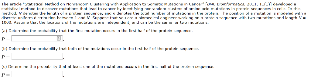 Solved The article "Statistical Method on Nonrandom | Chegg.com