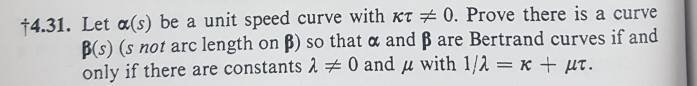 Solved 4.21. Prove that a unit speed curve a(s) is a helix | Chegg.com