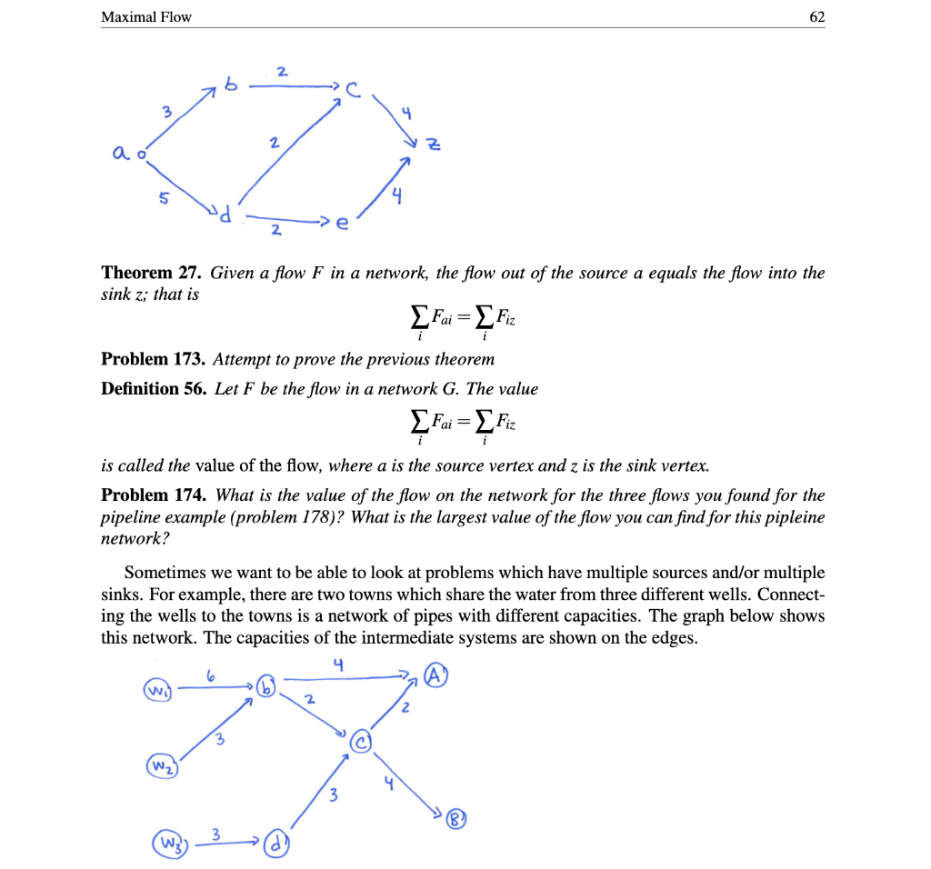 Solved Theorem 27. Given a flow F in a network, the flow out | Chegg.com
