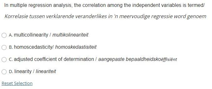 Solved In multiple regression analysis, the correlation | Chegg.com