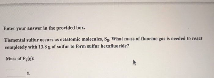 Solved Enter your answer in the provided box. Elemental | Chegg.com