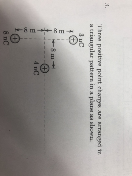 Solved 3. Three positive point charges are arranged in a | Chegg.com