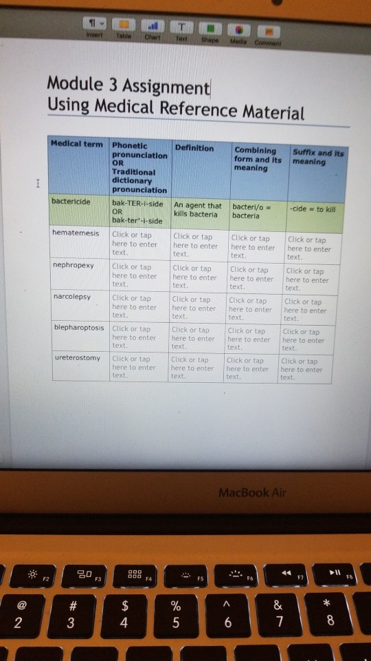 Solved Module 3 Assignment Using Medical Reference Material | Chegg.com