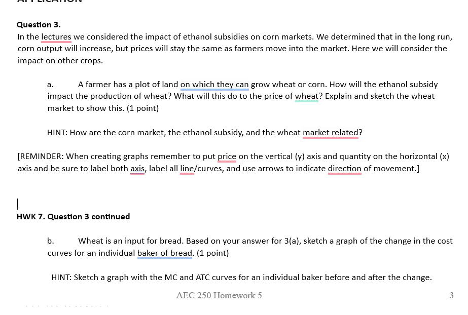Solved Question 3.In the lectures we considered the impact | Chegg.com