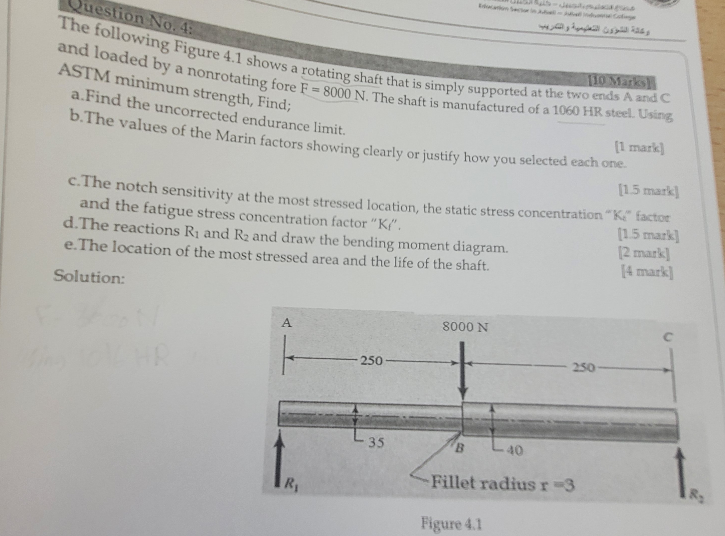 Solved Question No. 4 and following Figure 4.1 shows a | Chegg.com