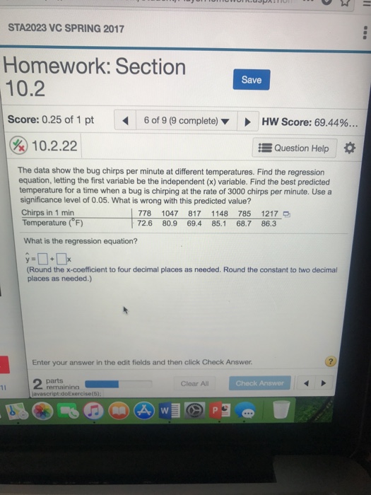 Solved STA2023 VC SPRING 2017 Homework: Section 10.2 Score: | Chegg.com Solved STA2023 VC SPRING 2017 Homework: Section 10.2 Score: | Chegg.com