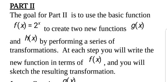 Solved PART II The goal for Part II is to use the basic | Chegg.com