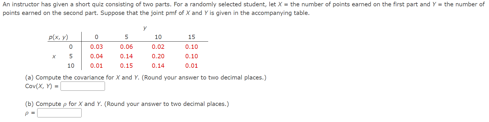 Solved instructor has given a short quiz consisting of two | Chegg.com