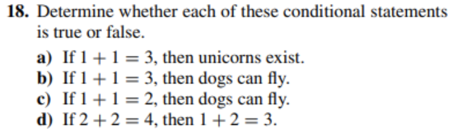 Solved 18. Determine whether each of these conditional | Chegg.com