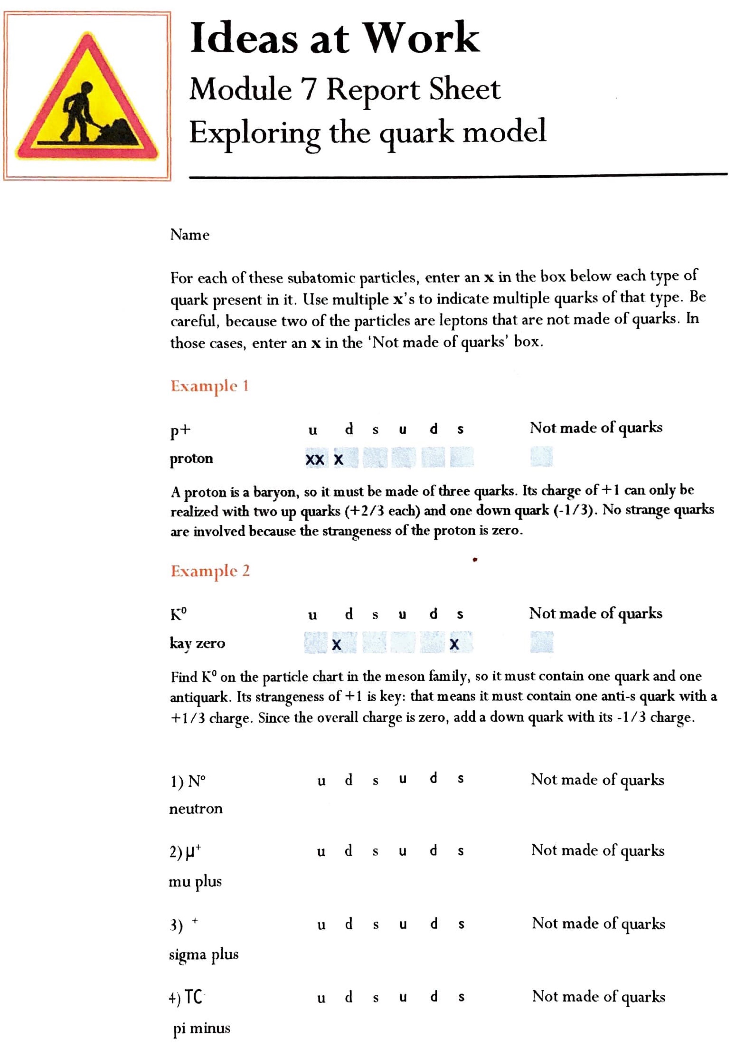Solved Exploring the quark model. Please help as soon as | Chegg.com