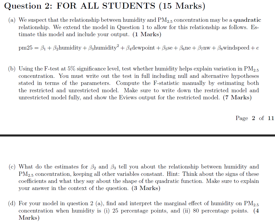 Data The dataset used for question 1, 2 and 3 is a | Chegg.com