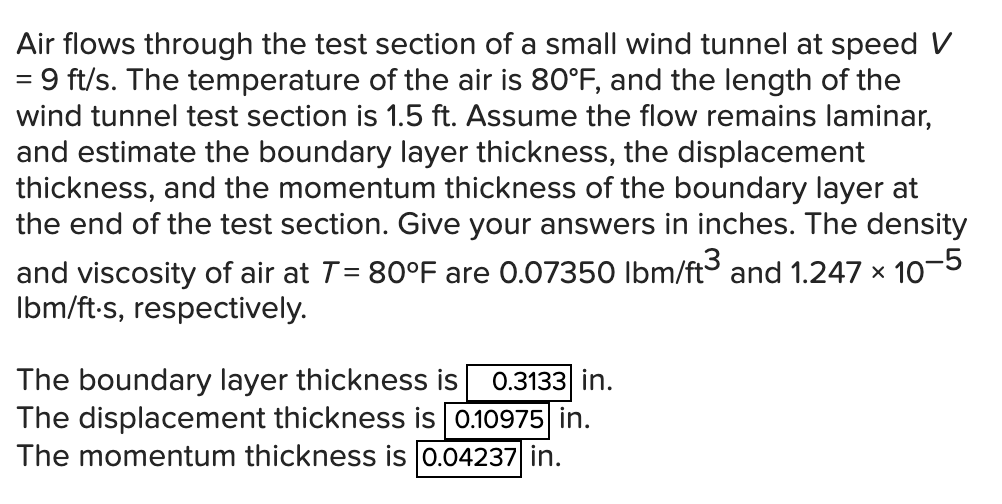 Solved Air flows through the test section of a small wind | Chegg.com
