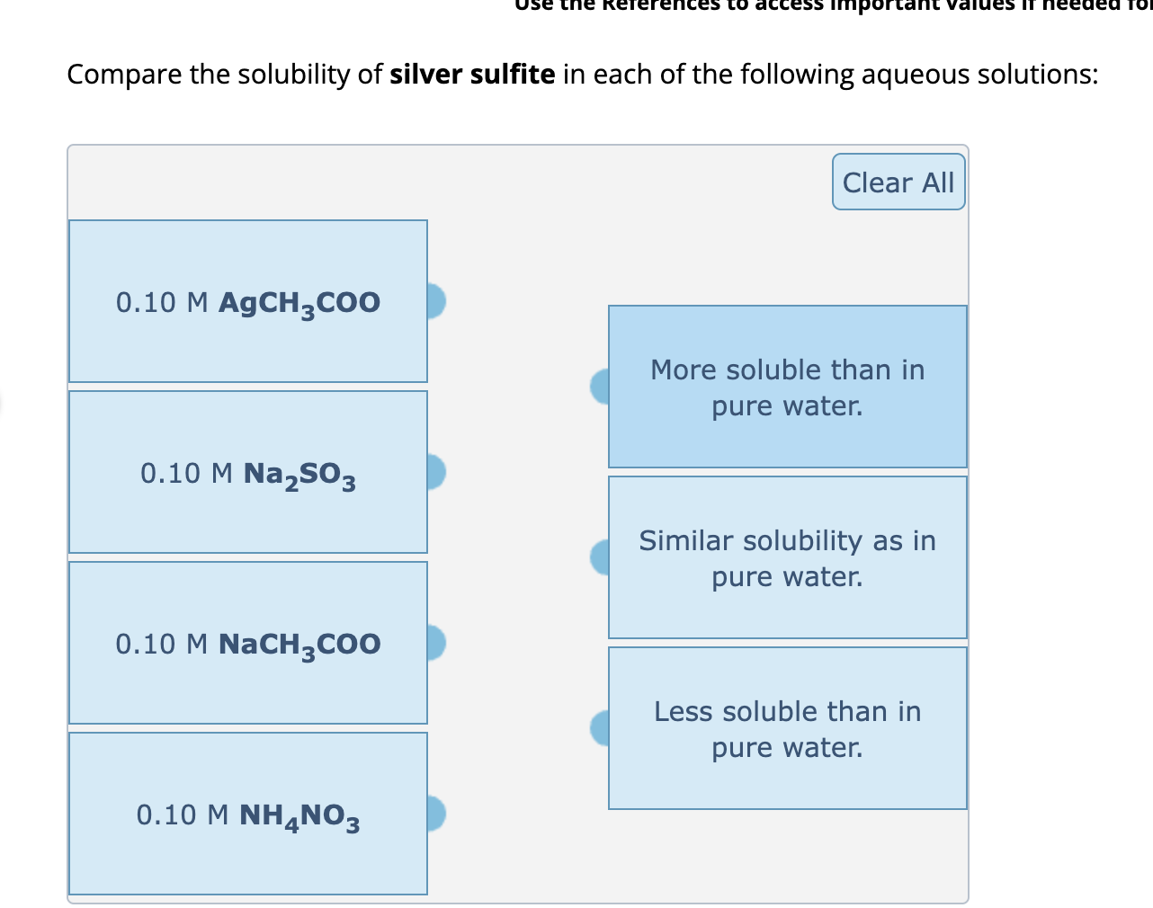 Solved Chapter 15 - ﻿Question #12: Compare the solubility of | Chegg.com
