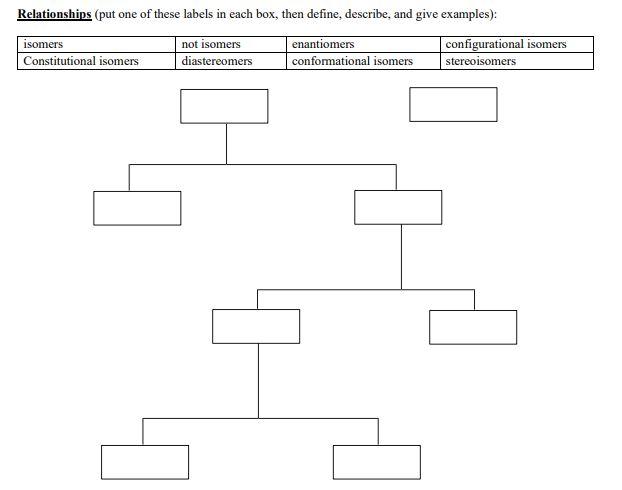 Solved Relationships (put one of these labels in each box, | Chegg.com