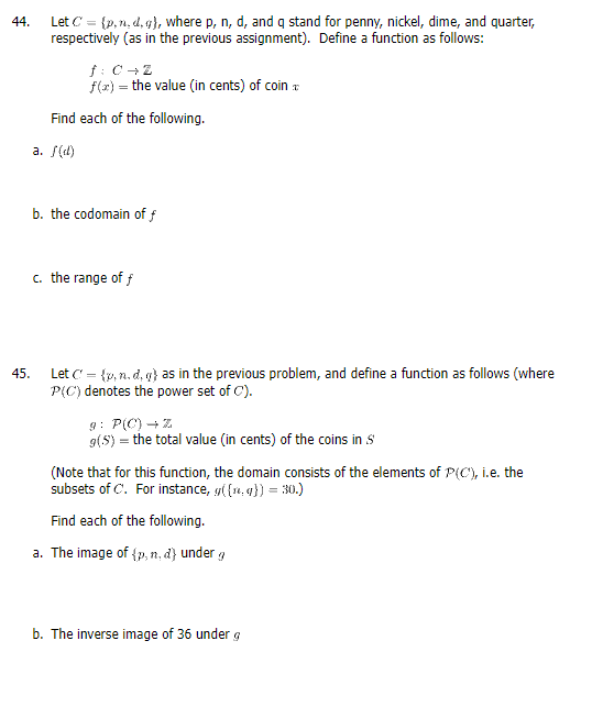 Solved Let C={p,n,d,q}, ﻿where p,n,d, ﻿and q stand for | Chegg.com