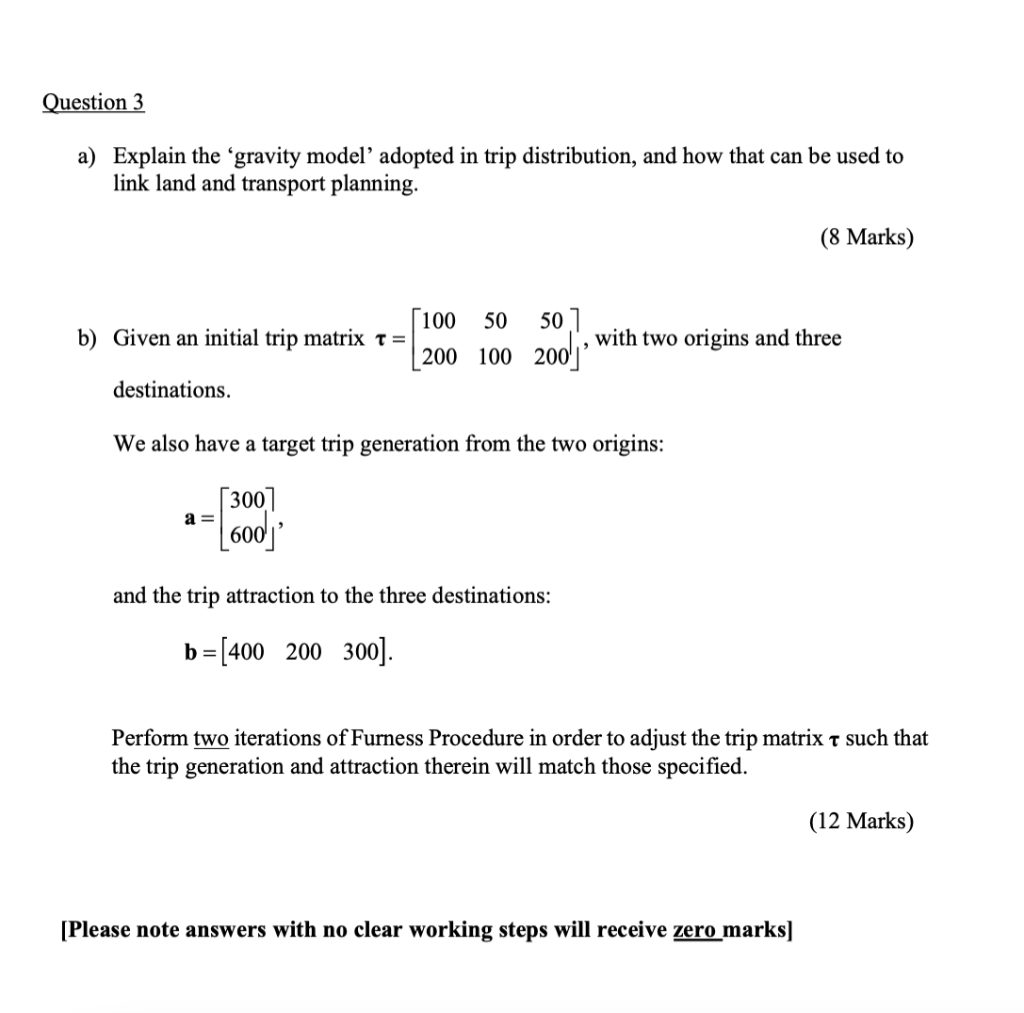 Solved Question 3 a) Explain the 'gravity model' adopted in | Chegg.com