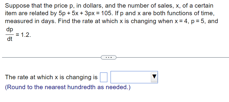 Suppose that the price p, ﻿in dollars, and the number | Chegg.com