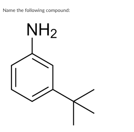 Solved Name the following compound: NH2 | Chegg.com