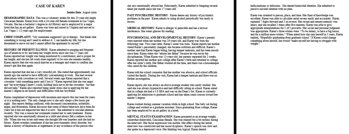 Solved Submit your diagnosis for the client in the case. | Chegg.com