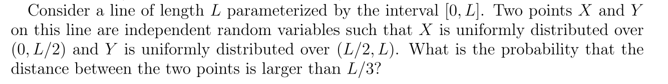 Solved Consider a line of length L parameterized by the | Chegg.com