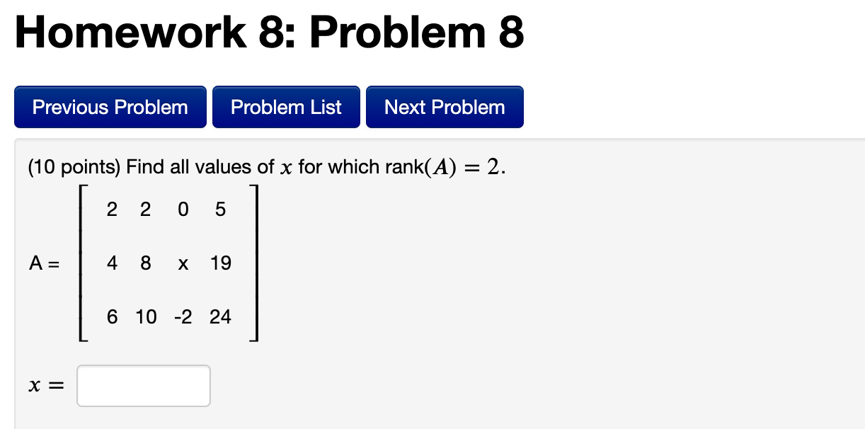 Solved Homework 8: Problem 10 Previous Problem Problem List | Chegg.com
