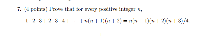 Solved (4 points) Prove that for every positive integer n, | Chegg.com