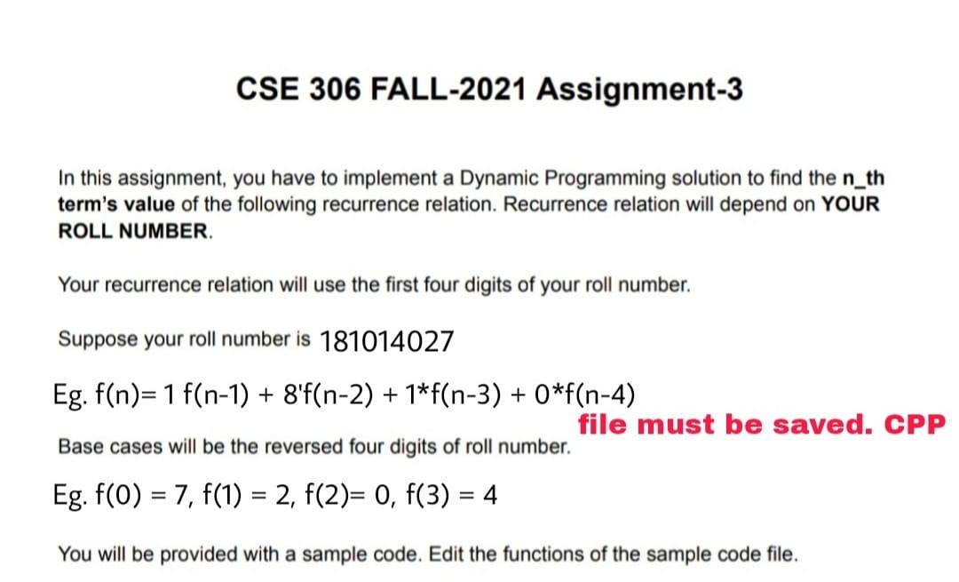 Solved CSE 306 FALL-2021 Assignment-3 In this assignment, | Chegg.com