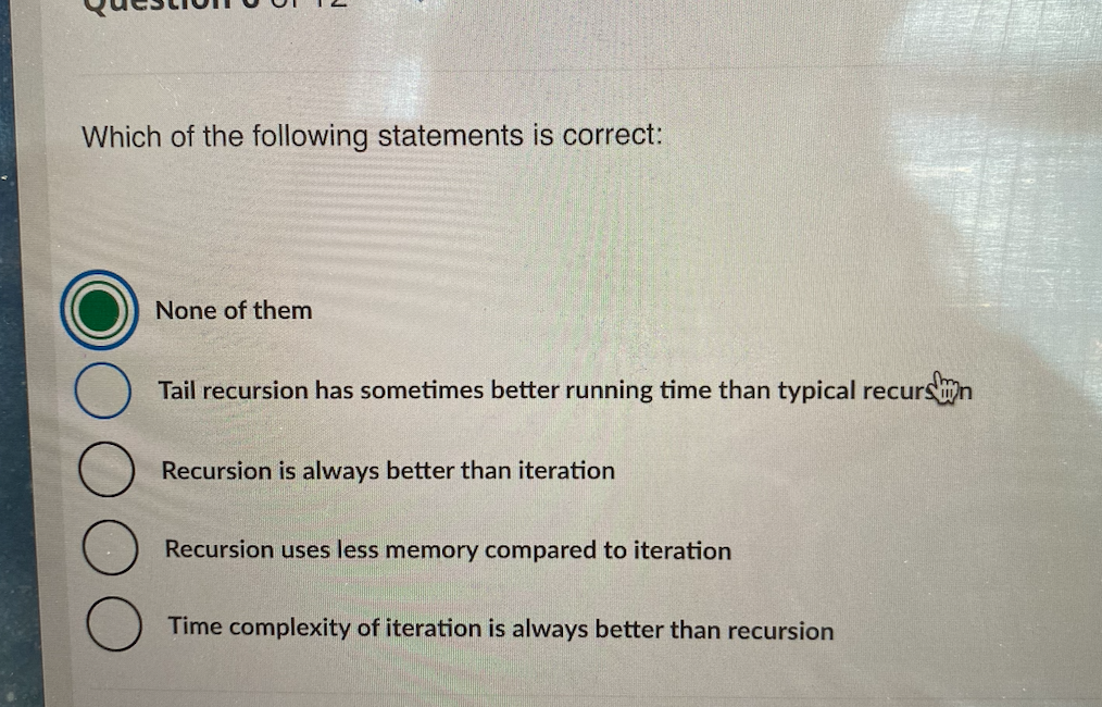 Solved Which of the following statements is correct:None of | Chegg.com