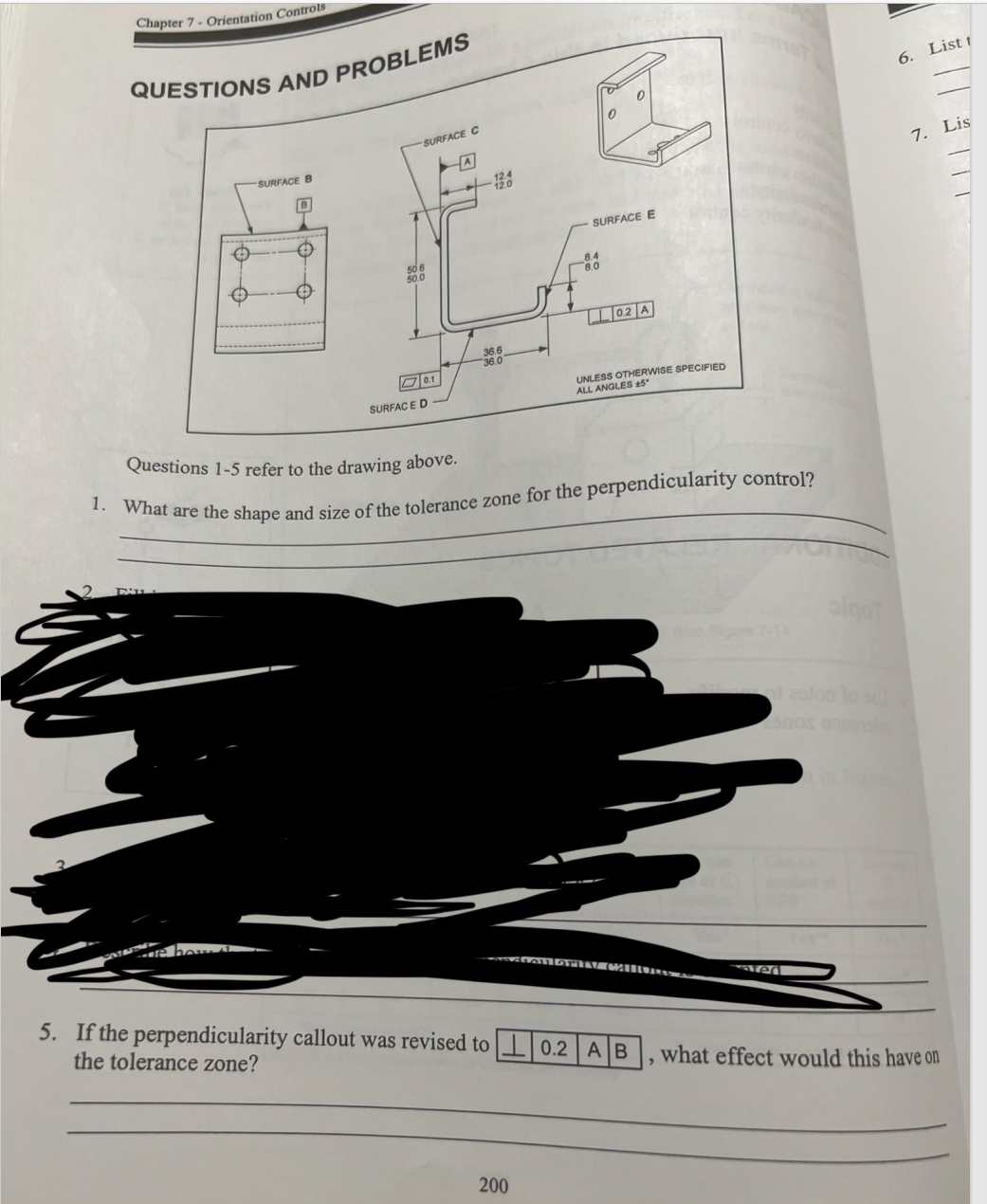 15. Use the drawing below. For the feature control | Chegg.com