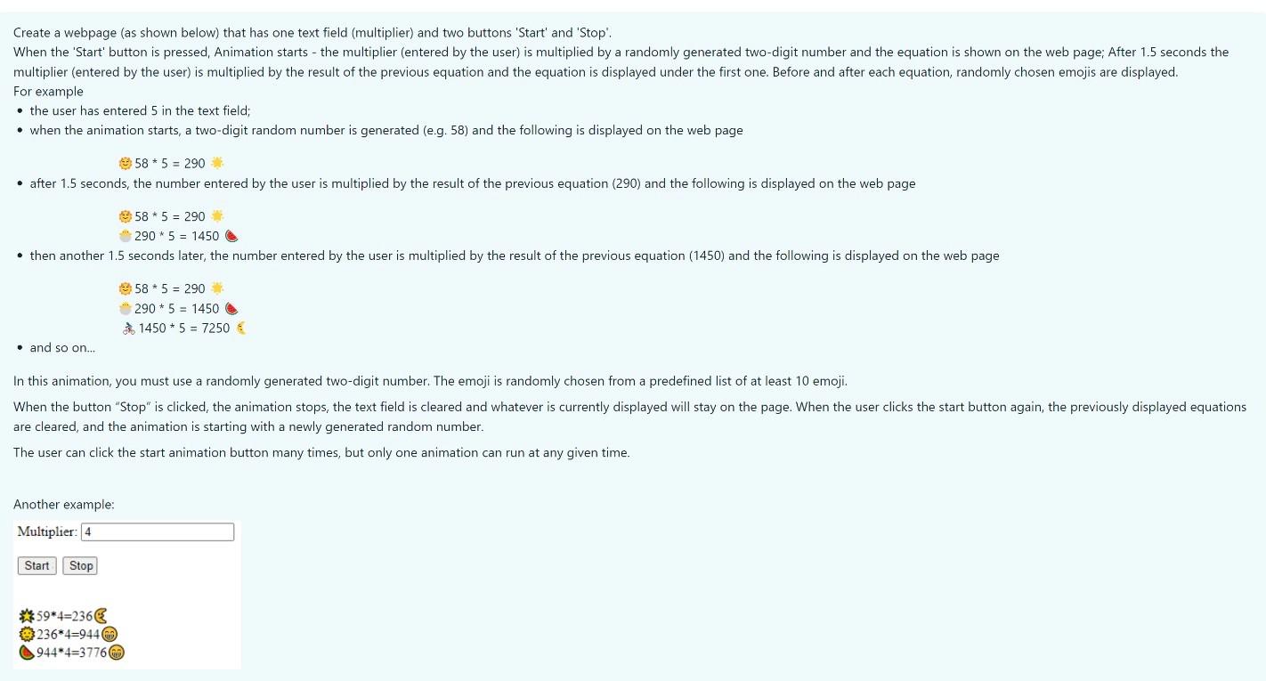 Solved Create a webpage (as shown below) that has one text | Chegg.com