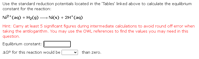 Solved Relationship between E∘ cell and K The equilibrium | Chegg.com