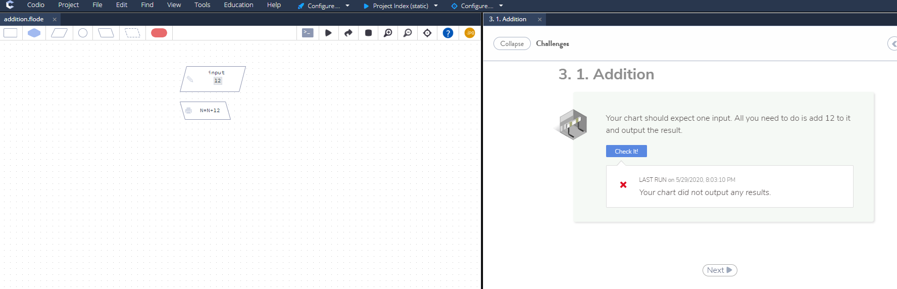 Solved Codio Project File Edit Find View Tools Education | Chegg.com