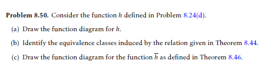 Solved Problem 8.50. Consider the function h defined in | Chegg.com