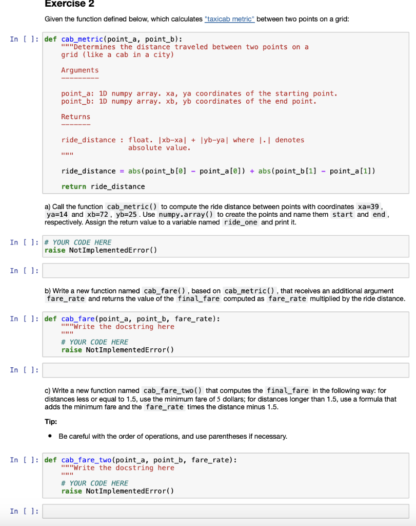 Solved Exercise 2 Given the function defined below, which | Chegg.com