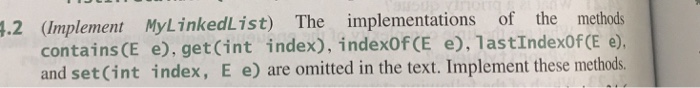 Solved Implement Mylinkedlist The Implementations Of The 