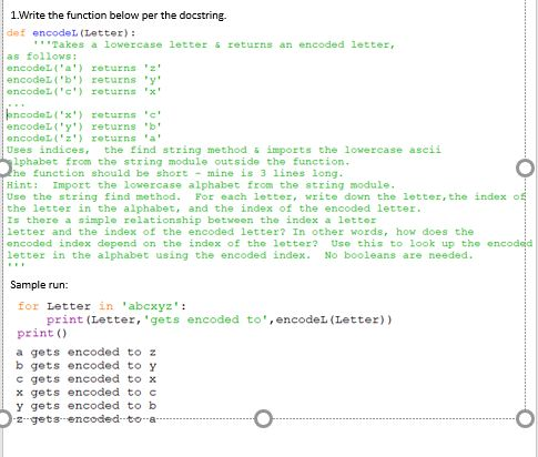 Solved 1. Write the function below per the docstring. def | Chegg.com