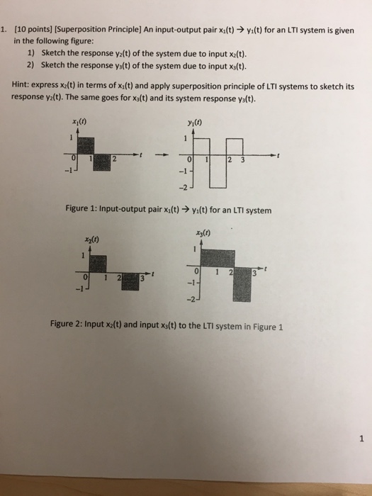 Solved [10 points] [Superposition Principle] An input-output | Chegg.com