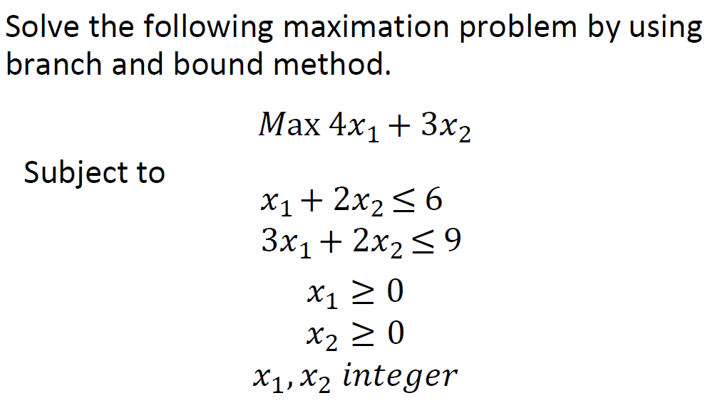 Solved Solve the following maximation problem by using | Chegg.com