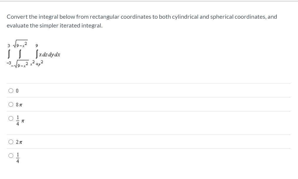 Solved Convert the integral below from rectangular | Chegg.com