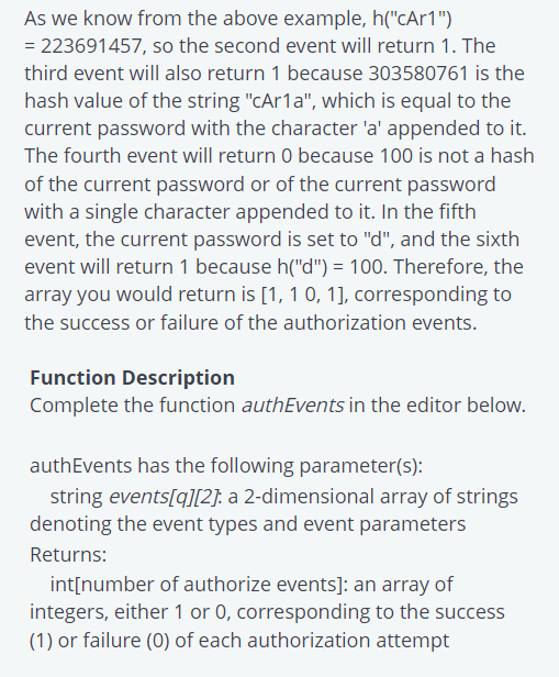 Solved A website is programming an authentication system | Chegg.com