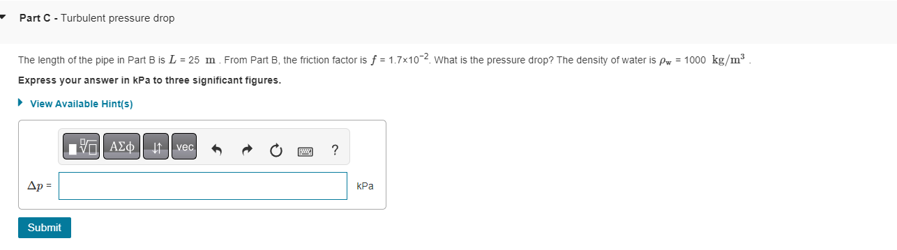 Solved Learning Goal: To calculate the major head loss for | Chegg.com