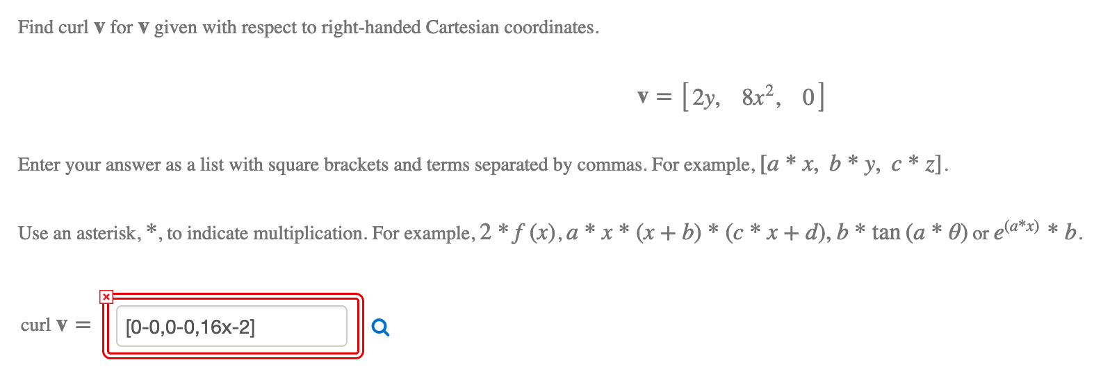 Solved Find curl v for v given with respect to right-handed | Chegg.com