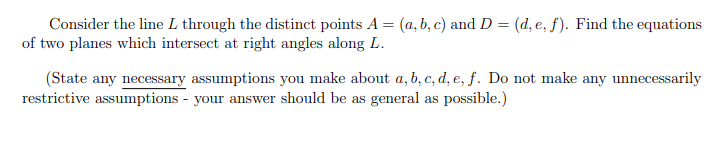 [Solved]: Consider the line L through the distinct points