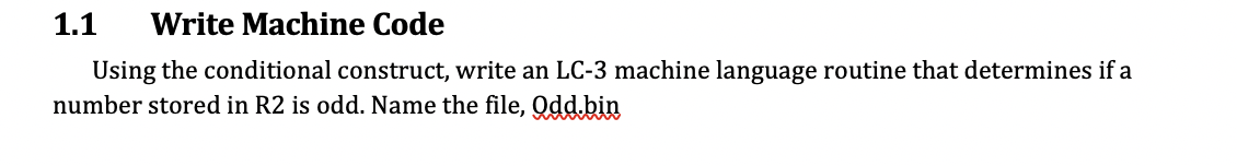 Solved 1.1 Write Machine Code Using the conditional | Chegg.com