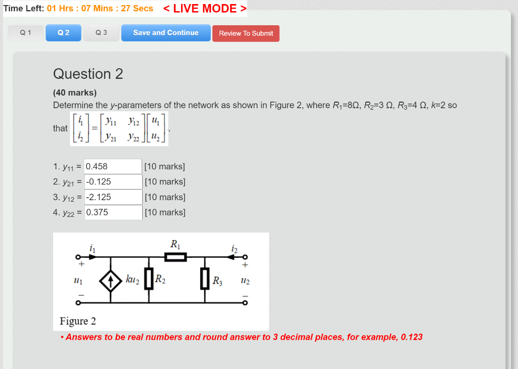 Solved Time Left: 01 Hrs : 07 Mins : 27 Secs Q1 Q2 Q3 Save | Chegg.com