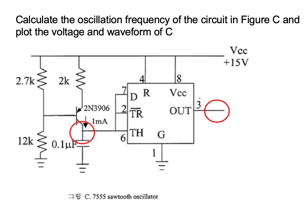 Solved Calculate the oscillation frequency of the circuit in | Chegg.com