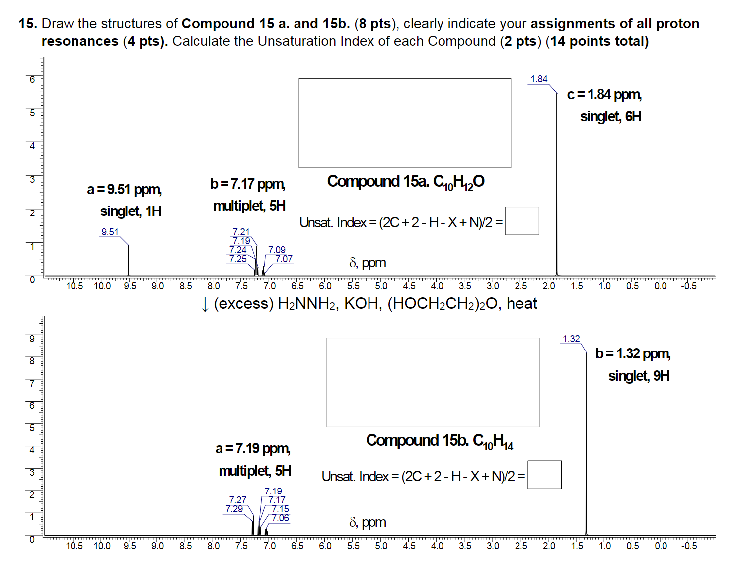 Solved 15. Draw the structures of Compound 15 a. and 15b. (8 | Chegg.com