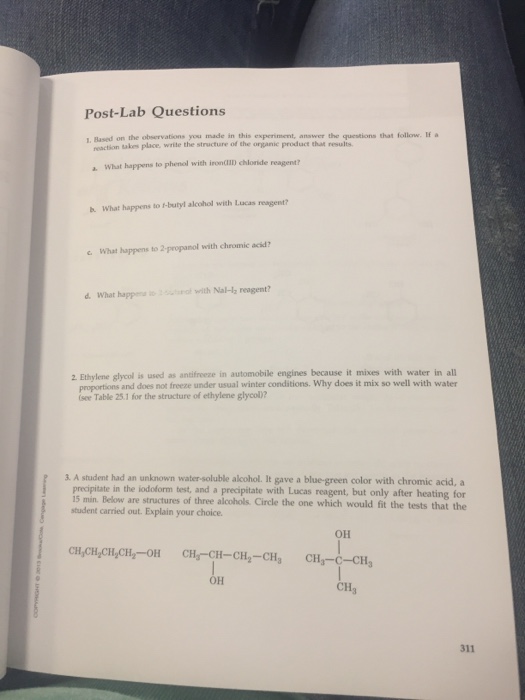 Solved Post-Lab Questions 1. Based on the observations you | Chegg.com