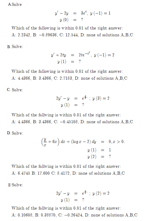 Solved NO NEED FOR WORK JUST NEED TO ANSWERS FOR EACH | Chegg.com